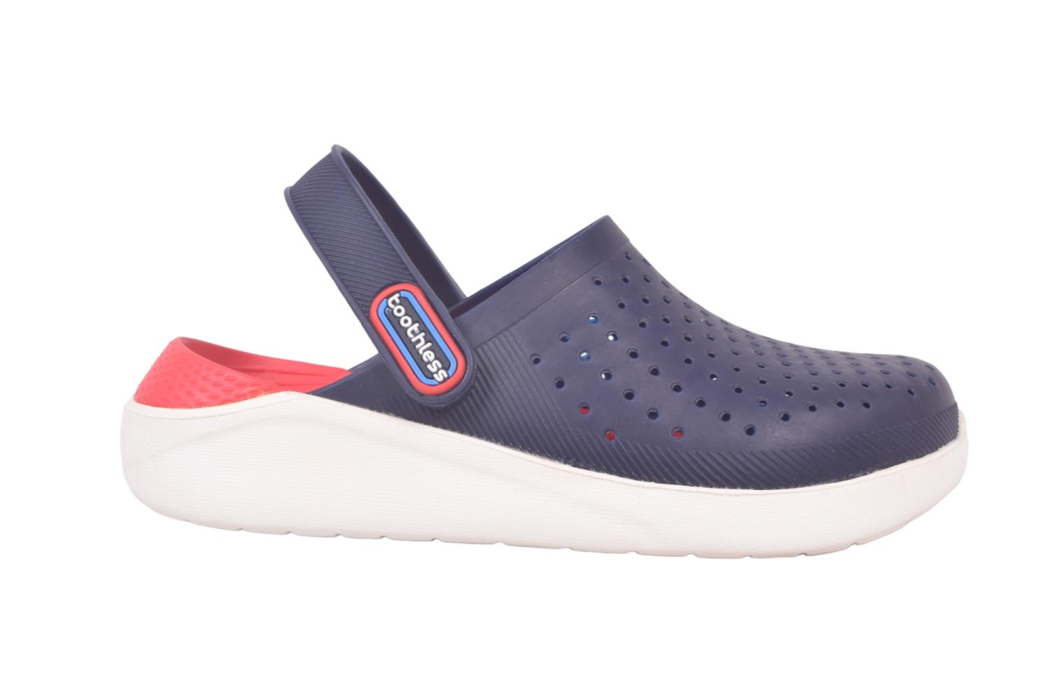 TOOTHLESS NAVY/RED CLOGS ::PARMAR BOOT HOUSE | Buy Footwear and ...