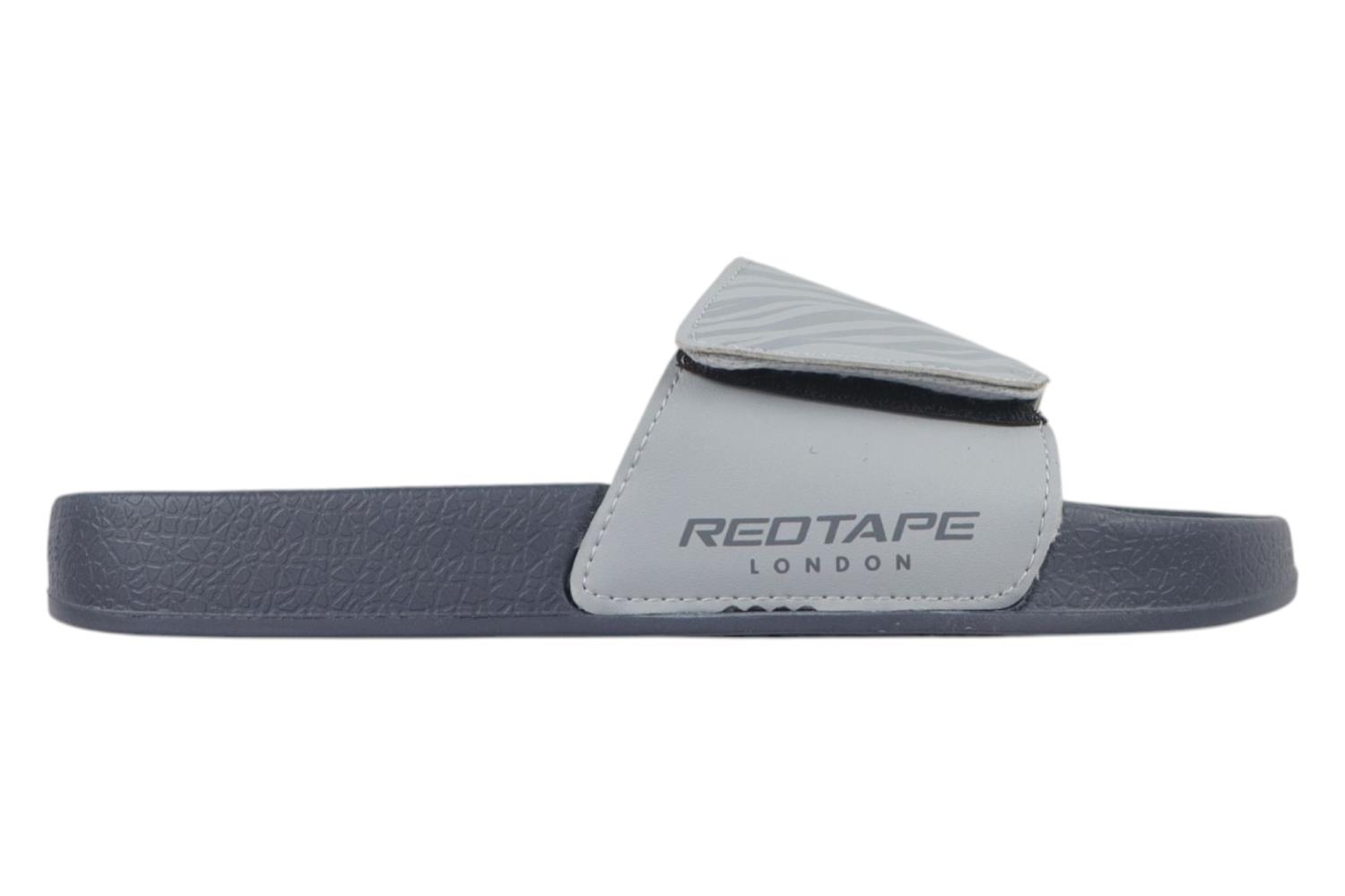 RED TAPE D.GREY BLACK SLIDES SLIPPERS ::PARMAR BOOT HOUSE | Buy ...