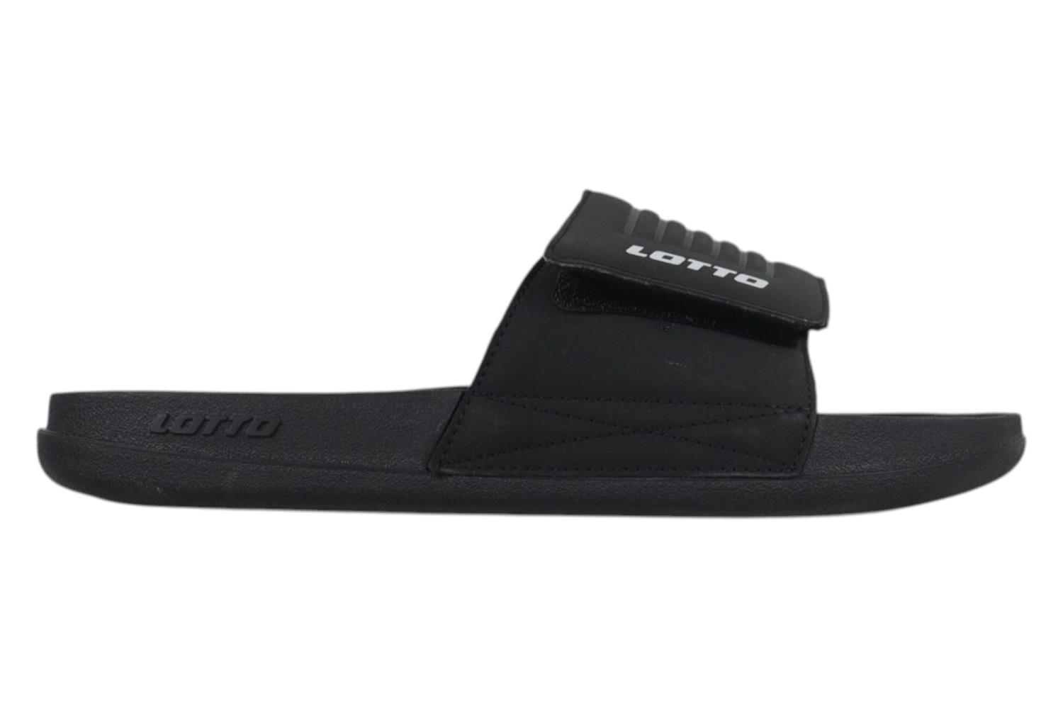 Lotto BLACK/WHITE SLIDES SLIPPERS ::PARMAR BOOT HOUSE | Buy Footwear ...